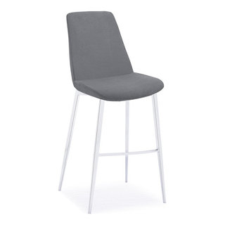 Athena Barstool LIGHT GREY fabric - Contemporary - Bar Stools And ...