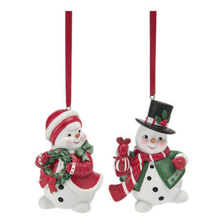 December Diamonds Santa & Friends Set Of 2 Assortment Snowman Couple ...