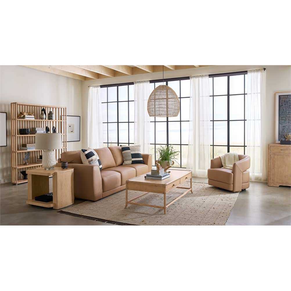 Retreat Pole Rattan Wood Cocktail Table in Beige by Hooker Furniture ...