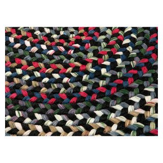 Chestnut Knoll Rug, Black Satin 8'x10', 8'x10' Oval - Contemporary ...