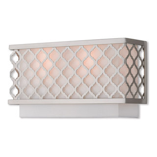 Arabesque 2 Light Wall Sconce, Brushed Nickel - Mediterranean - Wall ...
