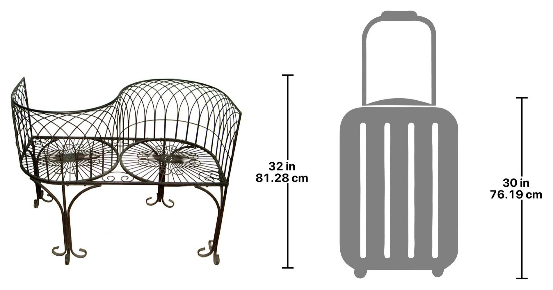 Tete-a-Tete Kissing Garden Bench - Mediterranean - Outdoor Benches - by ...