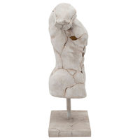 Cracked Torso Sculpture, White - Contemporary - Decorative Objects And ...