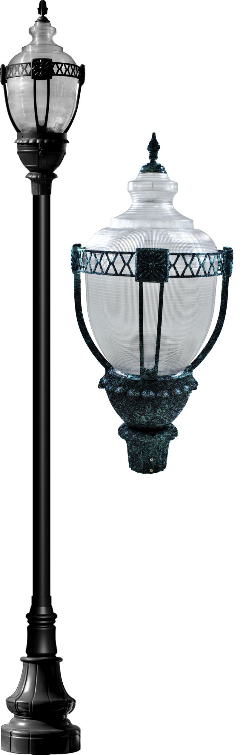 Dabmar Cast Alum Clr Top Deco Base Acorn Fixture 70W Mh Mt ...