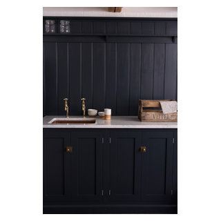 The Pantry Blue Utility Room by deVOL - Rustic - Laundry Room - Other ...