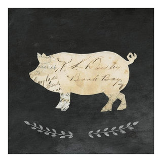 "Le Cochon Cameo Sq no Words" Digital Paper Print by Courtney Prahl, 20 ...