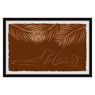 "Take a Nap" Framed Painting Print, 12x8 - Tropical - Prints And ...