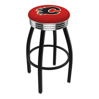 Holland L8B3C Calgary Flames 30" Swivel Bar Stool - Black/Chrome ...