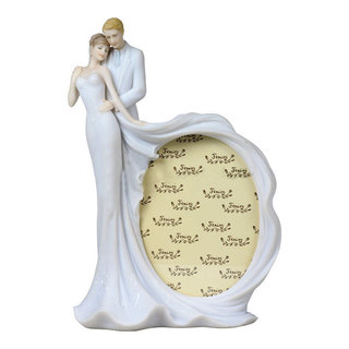 Bride and Groom Wedding Photo Frame, Marriage and Family - Contemporary ...