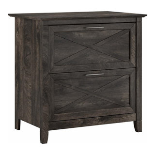 Pemberly Row 2 Drawers Farmhouse Wood Lateral File Cabinet in Gray ...