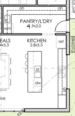 Need help with the layout of laundry and pantry combined!! | Houzz AU