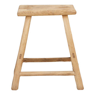 Rustic Farmhouse Wood Stool - Rustic - Accent And Garden Stools - by De ...