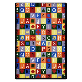 Playful Patterns, Children'S Area Rug, Edu-Squares, 10'9"X13'2", 10'9 ...