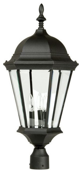 Craftmade Straight Glass Large Post Mount, Textured Matte Black ...