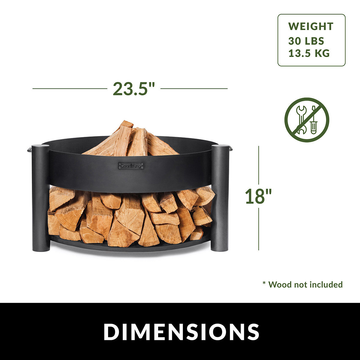 Montana 24" Fire Pit - Transitional - Fire Pits - by Good Directions ...