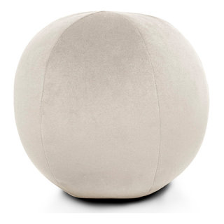 Posh Ball Pillow - White, 12" x 12" - Transitional - Decorative Pillows ...