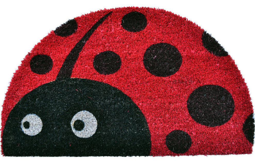 Half Round Ladybug Mat - Contemporary - Doormats - by Organize-It | Houzz