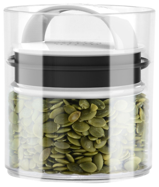 Prepara Evak Black 0.5 Quart Small-Short Fresh Saver Airtight Container ...