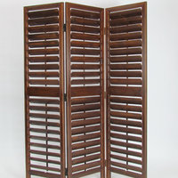 Low Venetian Screen, Brown - Transitional - Screens And Room Dividers ...