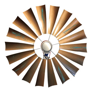 72 Inch Patina Copper Windmill Ceiling Fan, The Patriot Fan - Farmhouse ...
