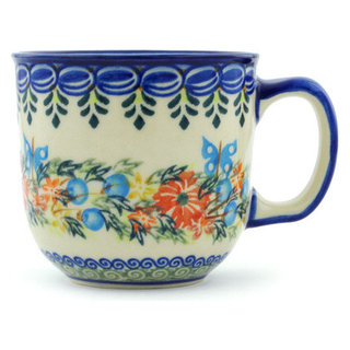 Polmedia Polish Pottery 10 oz. Stoneware Mug - Mediterranean - Mugs ...