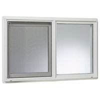 Vinyl Basement Left, Hand Slider, Insulated, 32 x 20 - Contemporary ...