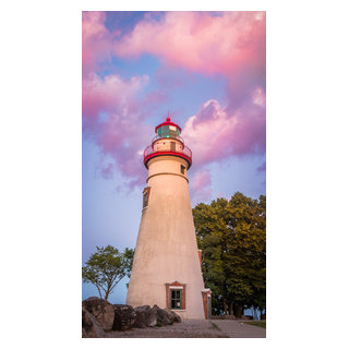 Marblehead Lighthouse at Sunset Coastal Landscape Unframed Wall Art ...