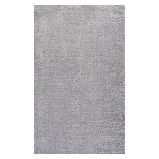 Haze Solid Low-Pile Runner Rug, Gray, 2'x10', 6 X 9 - Contemporary ...
