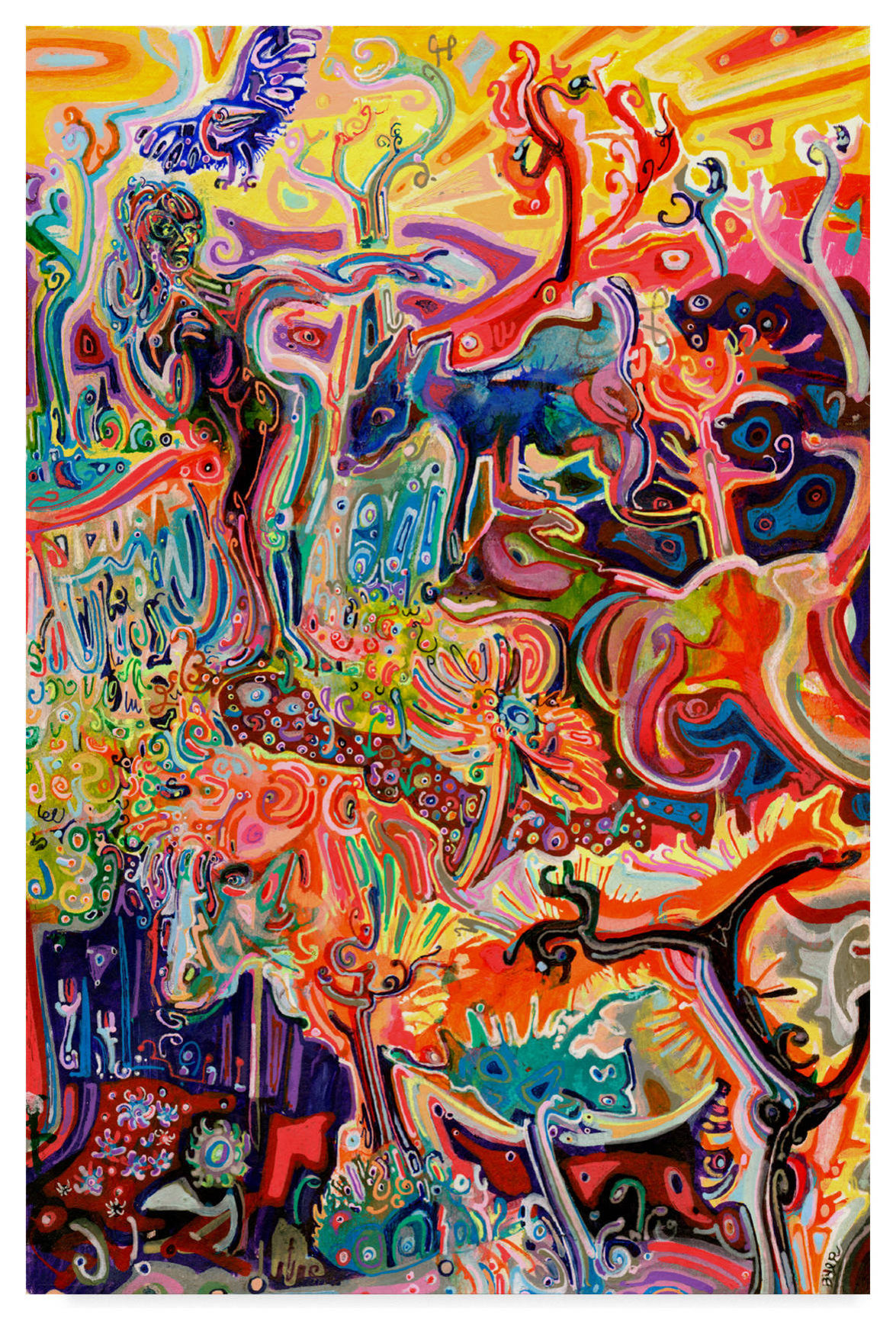 "Meadow" by Josh Byer, Canvas Art, 12"x19" - Contemporary - Prints And ...