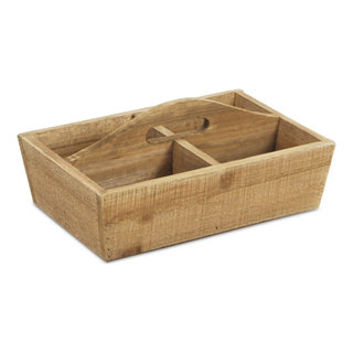 Four Compartment Wooden Caddy - Farmhouse - Storage Bins And Boxes - by ...