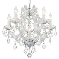 Crystorama Lighting Group 4405-CL-SAQ Maria Theresa 6 Light 20"W ...
