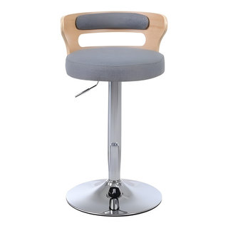 Metal Leg High Rotating Lifting Bar Stool Made of Leather ...