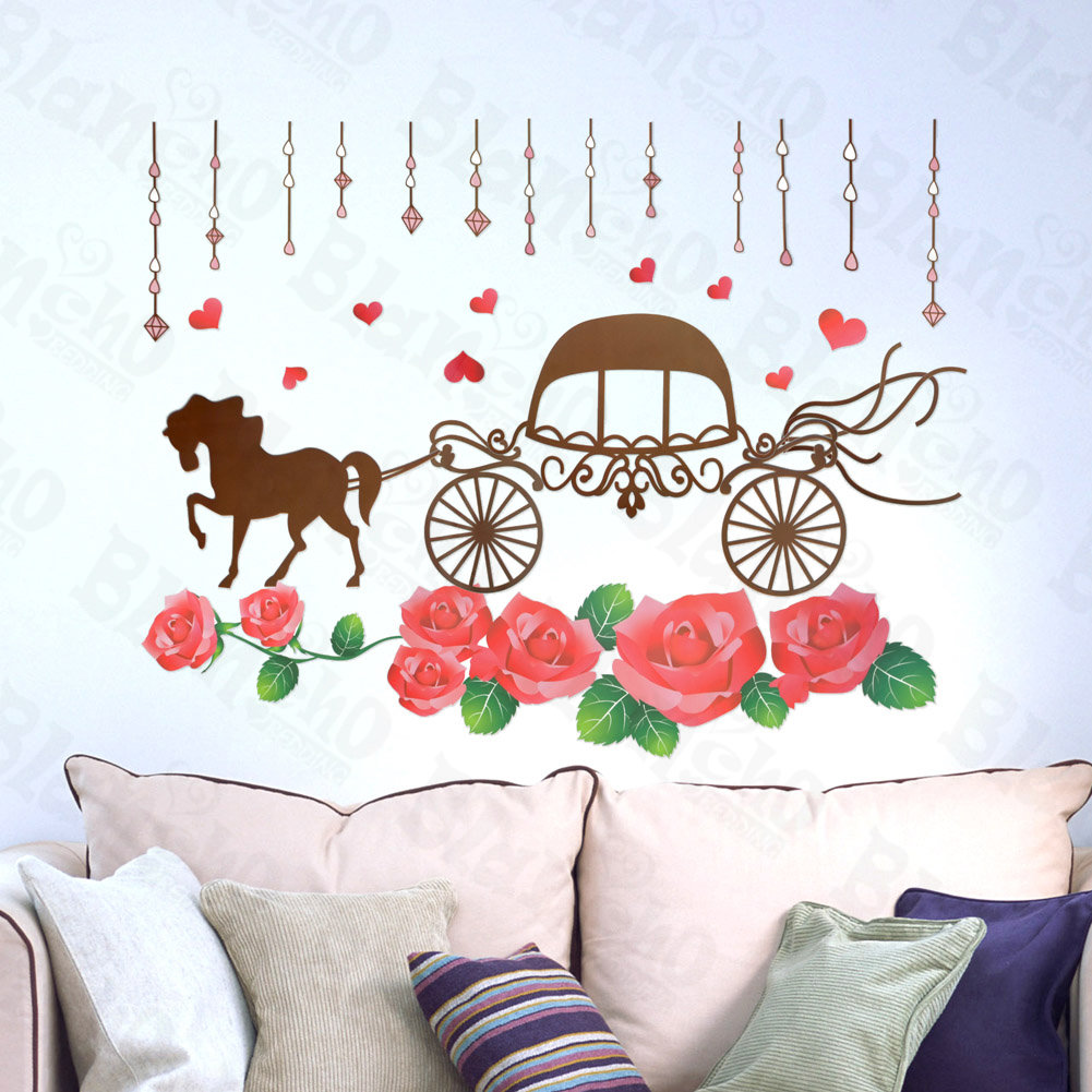 Romantic Carriage - Large Wall Decals Stickers Appliques Home Decor ...