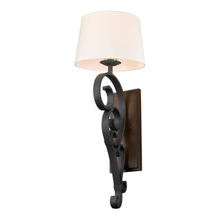 Golden Lighting 1821-WT1 BI-RO Madera Large 1 Light Wall Sconce ...