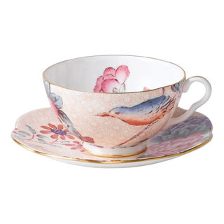 Wedgwood Cuckoo Peach Teacup & Saucer - Traditional - Teacups - by ...