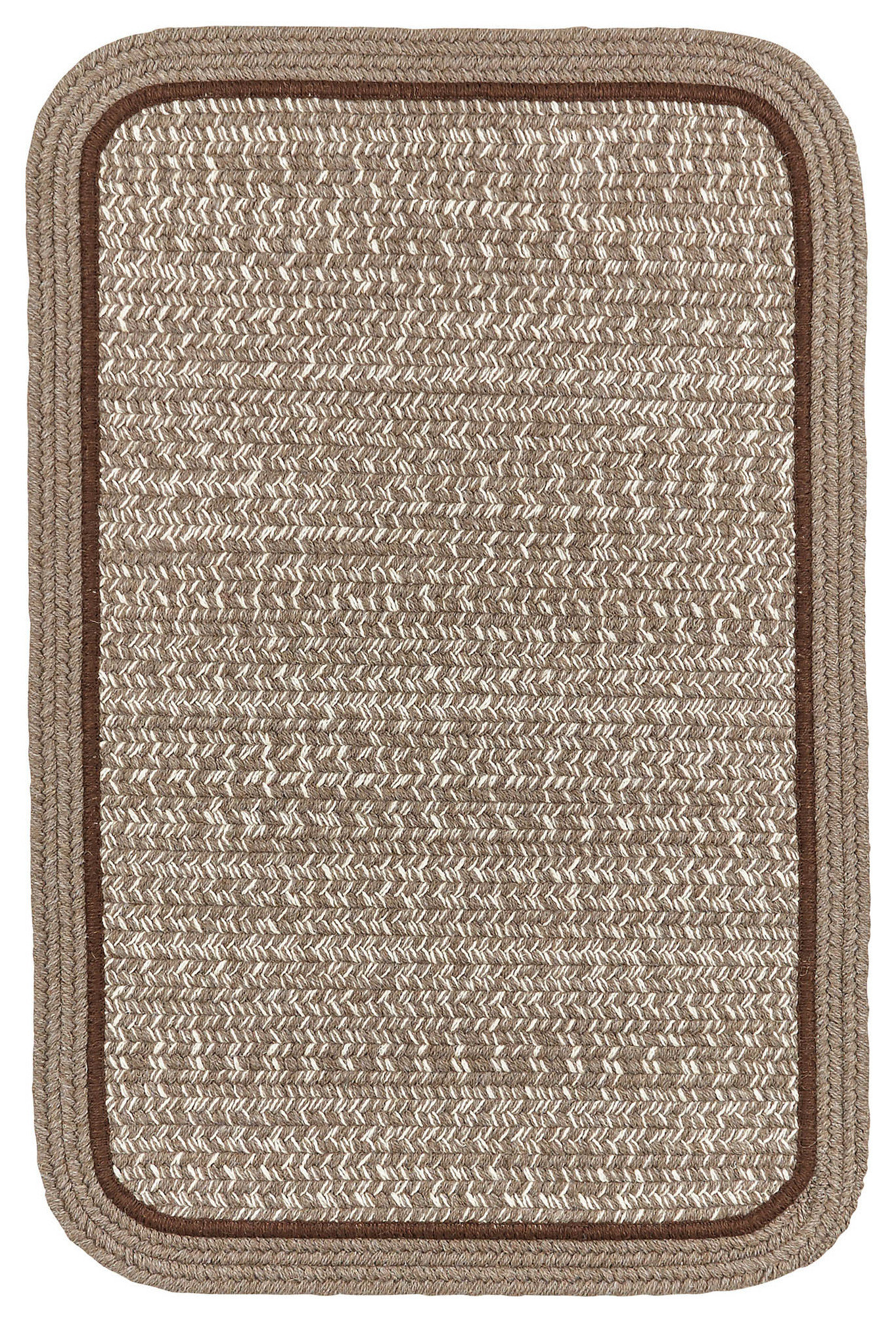 Woolmade Rounded Rectangle Braided Rug, 5'x8' - Farmhouse - Area Rugs ...