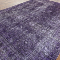 9x12 Purple Oriental Overdyed Hand Knotted Area Rug, P4108, 9'1"x12'2 ...