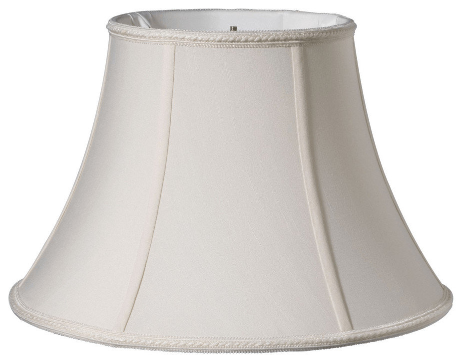 Cream Shantung Silk Bell Lamp Shade - Traditional - Lamp Shades - by ...