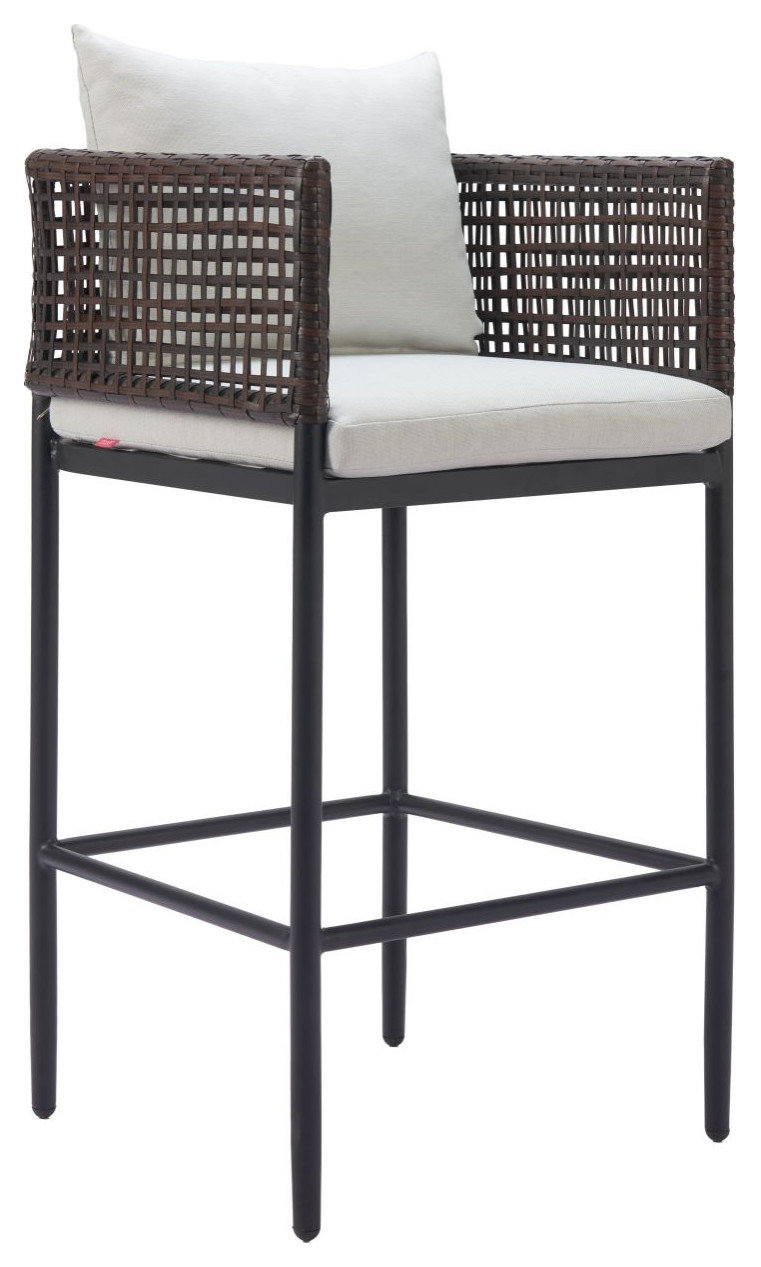 Palm Paradise Barstool, Gray - Tropical - Bar Stools And Counter Stools ...