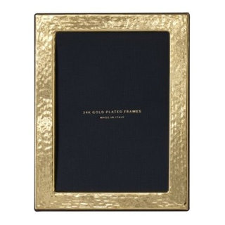 Cunill 24K Gold Plated Hammered Picture Frame, 8"x10" - Contemporary ...