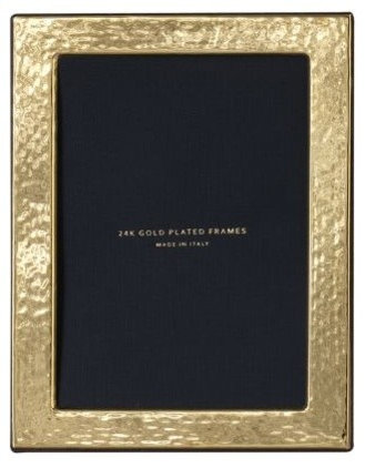 Cunill 24K Gold Plated Hammered Picture Frame, 8"x10" - Contemporary ...
