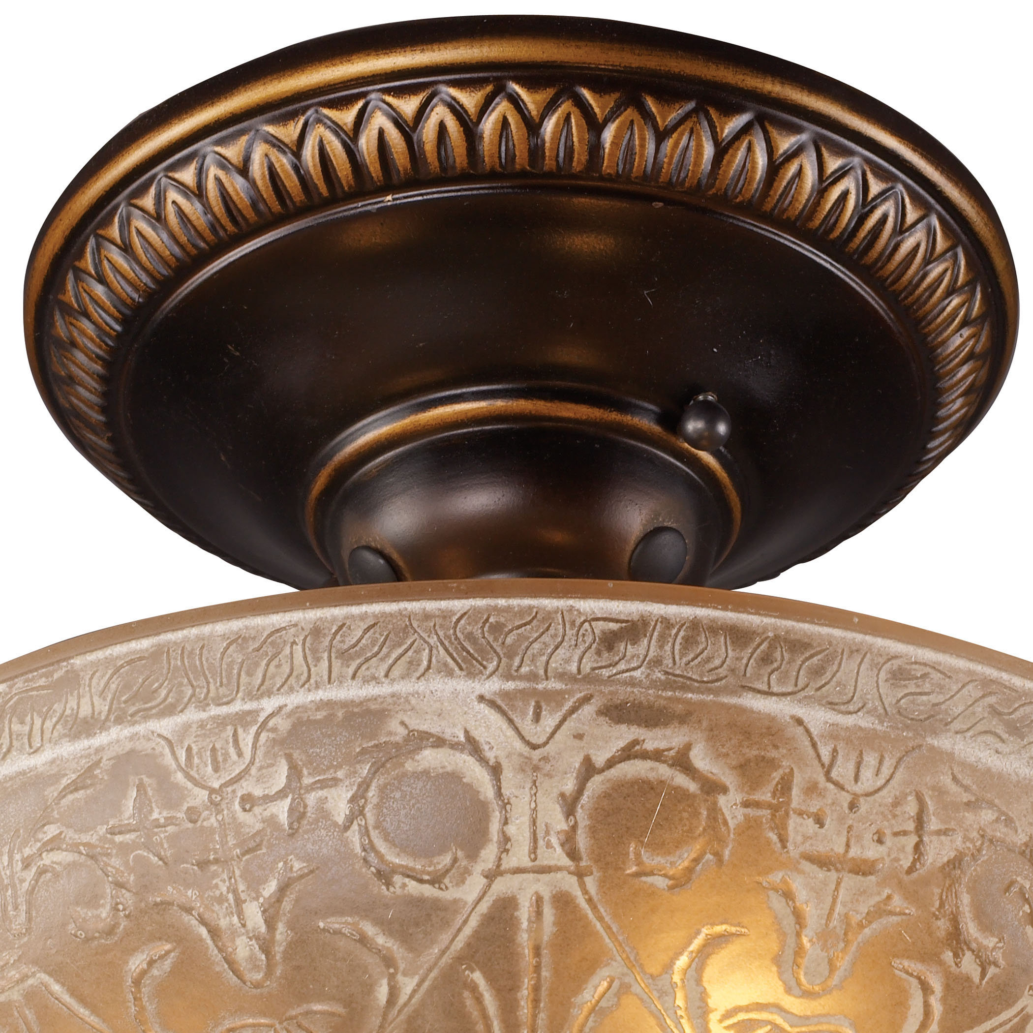 Restoration 3-Light Semi Flush, Golden Bronze, Medium - Traditional ...