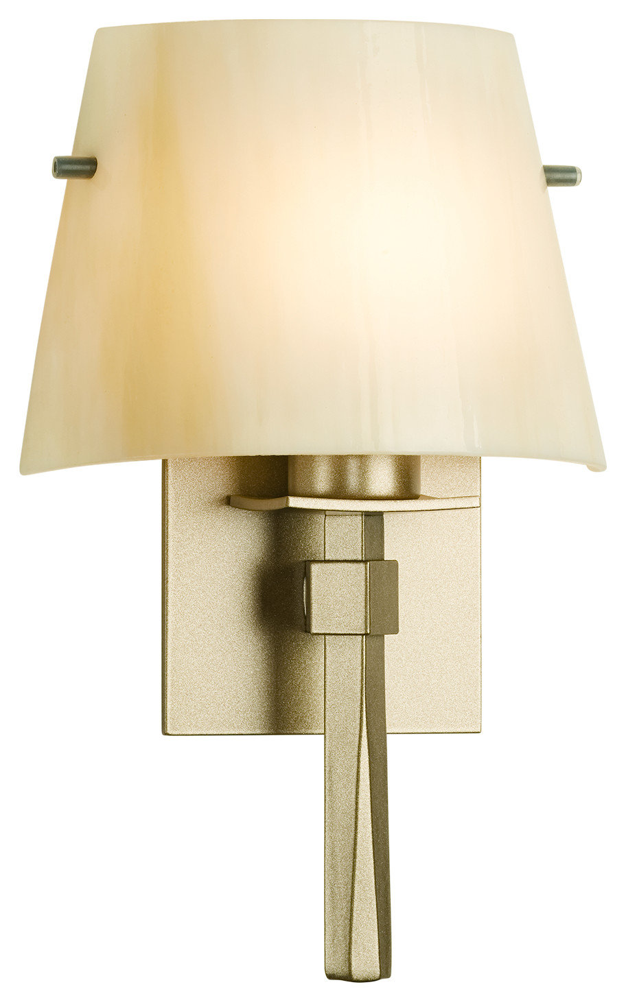 Beacon Hall Half Cone Glass Sconce, Soft Gold Finish, Ivory Art Glass ...