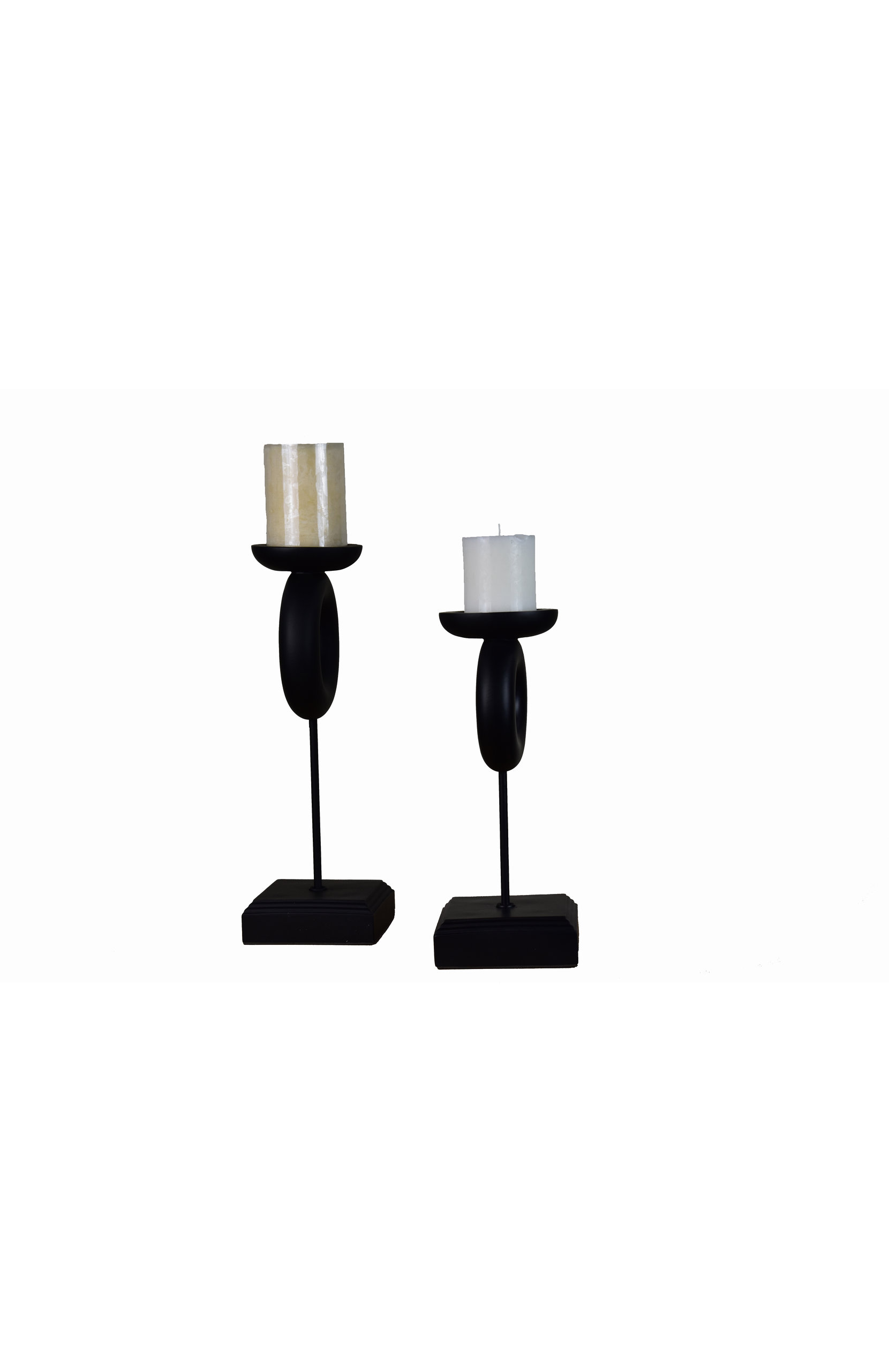 Deco Candlestick Rings Set Of 2 - Transitional - Candleholders - by ...