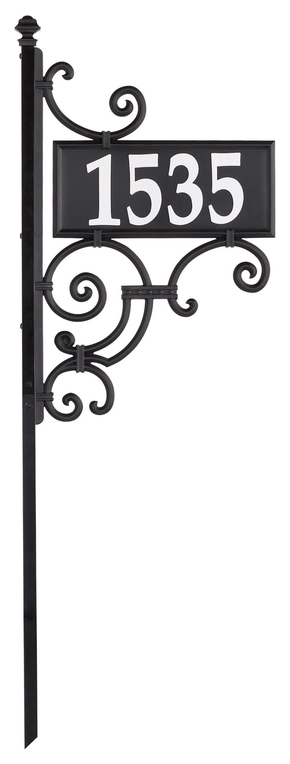 Nite Bright Ironwork Reflective Address Post Sign - Traditional ...