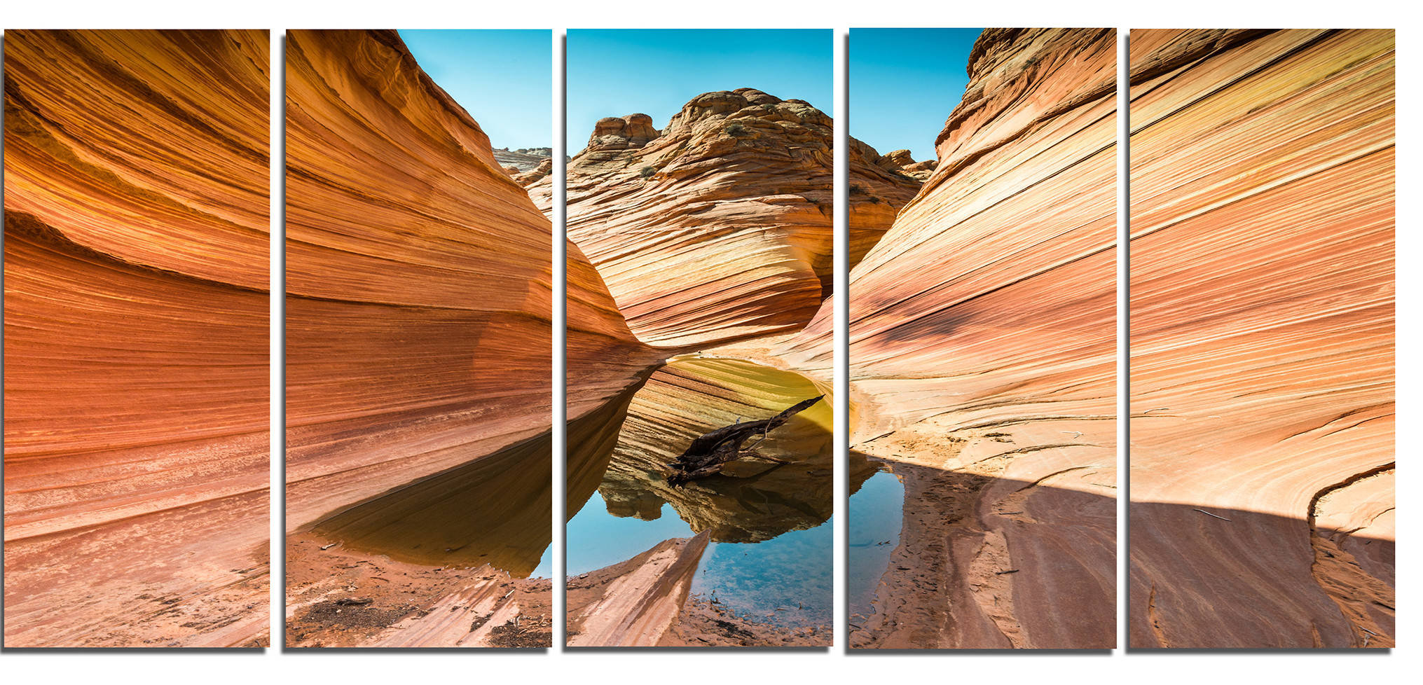 "Water inside Arizona Wave" Canvas Print, 60"x28" 5 Panels ...