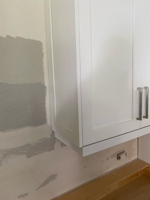 cabinet light rail with decorative panels?