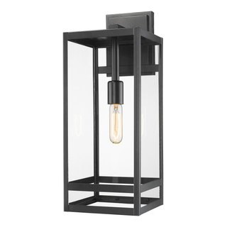 Z-Lite 596S-BK Nuri 1 Light Outdoor Wall Sconce, 21 Inch - Transitional - Outdoor Wall Lights ...