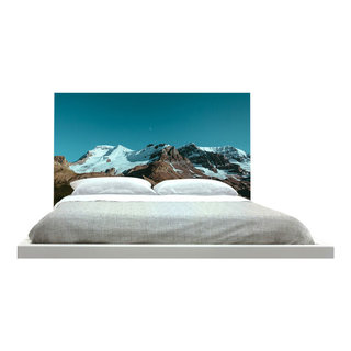 "Partial Snowcapped Mountains" Headboard, Twin - Contemporary ...