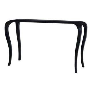 Dimond Home Wesley Wood Console Table, Black - Contemporary - Console ...